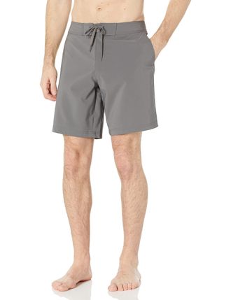 Amazon Essentials Herren Board-Shorts, Dunkelgrau, XXL
