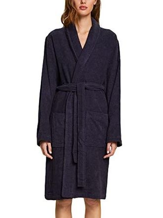 Esprit Peignoir unisexe 100% coton, bleu marine, XXL