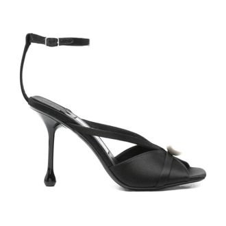 Jimmy Choo London Schwarze Seiden- und Nylon-Sandalen - - Shoes - Damen - Schwarzk - 41 EU