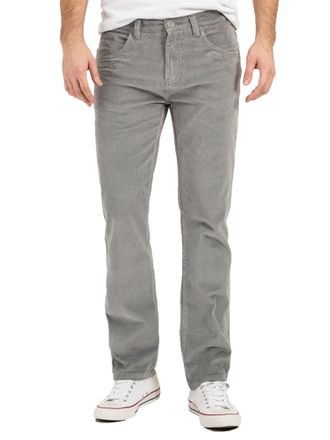 Rock Creek Herren Cordhose Hose Stretch Basic Bootcut Hose Regular Fit Lange Hose Stoff Hose Winterhose Männerhose H-399 Grau W31 L32