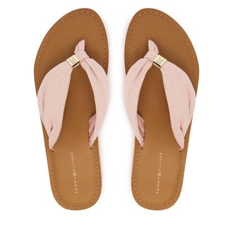 Tommy Hilfiger Zehentrenner Tommy Hilfiger Th Ltr Footbed Summer Sandal FW0FW09194 Rosa