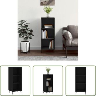vidaXL vidaXL Wohnzimmerm&ouml;bel - Sideboard Schwarz 34,5x32,5x90 cm Holzwerkstoff