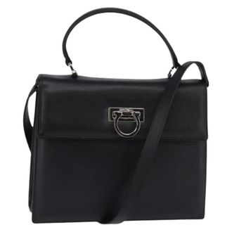 Ferragamo Sac &agrave; main en cuir Pre-owned - Femme - Pre-owned - Noir - Taille: ONE Size