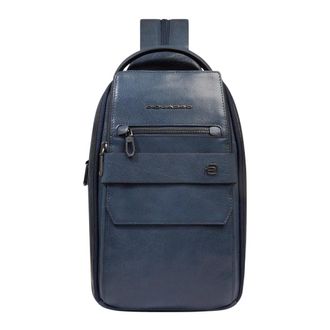 Piquadro Homme, Sacs, Bleu, Taille: ONE Size Convertible en sac bandouli&egrave;re &agrave; dos