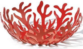 Alessi Mediterraneo Obstschale (ESI01/21), edelstahl, rot, Ø 29 cm, H 10,8 cm