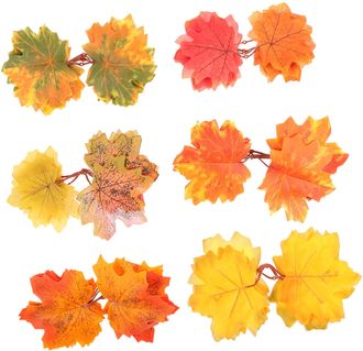 SOLUSTRE 30 Stück Künstliche Ahornblätter Dekoration Künstliche Blätter Herbst Ahornblatt Girlande Thanksgiving Ahornblatt Rankengirlande Herbstblatt Girlande 