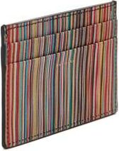 Paul Smith Porte-Cartes Signature Stripe en cuir