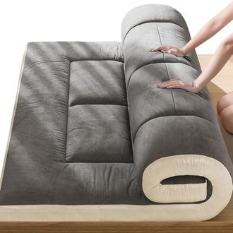 Generic Japanische Futon-Matratze Bodenmatratze Schlafmatratze Tragbare Roll-Up-Camping-Matratze Bodenmatratze Shiki Futon Camping-Matratze für Gästematratze,