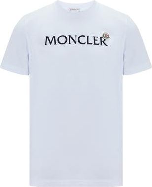 Moncler T-shirt logotyp&eacute; en coton