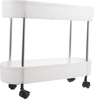 Pretyzoom Stufiger Utility Storage Cart mit Mobiler Aufbewahrungswagen aus Robustem Material Vielseitiger Organizer für Küche Büro und Schönheitssalon Platzspar