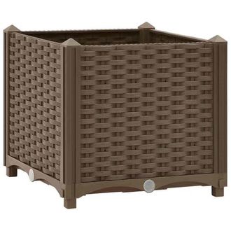 vidaXL Lit Surélevé Jardinière Lit de Plantation Pot de Plantes Bac à Fleurs Jardin Balcon Terrasse Extérieur 40x40x38 cm Polypropylène