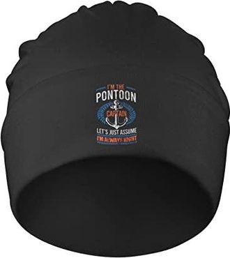 Generic Femme Homme Bonnets Tricot&eacute; Casquette De Bateau R&eacute;tro Pon Toon Tain Propri&eacute;taire Bateau Ting Bonnet dhiver Doux Bonnets De Ski Chaud Bonnet &Agrave; Revers p