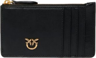 Pinko Pinko, Femme, Accessoires, Noir, Taille: ONE Size Porte-cartes Airone