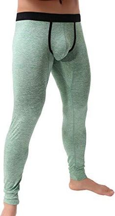 Generic Pantalon thermique pour homme - Sous-vêtements dhiver pour homme - Leggings ajustés - Sous-vêtements en polaire épaisse - Pantalon skinny taille haute