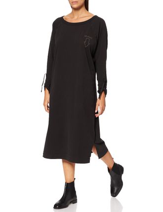 G-Star RAW Damen Raglan Back Snaps Kleid, Schwarz (dk Black D20450-A764-6484), XS