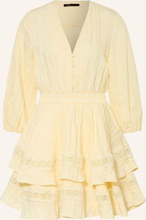Maje Kleid Mit 3/4-Arm Und Spitze gelb