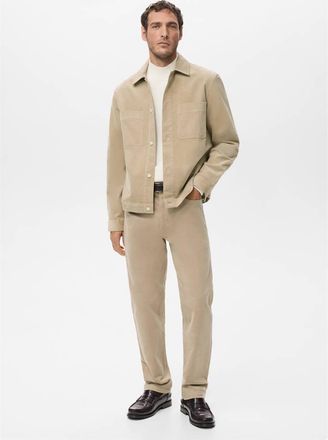 Mango Pantalon velours c&ocirc;tel&eacute; regular-fit sable - Homme - 38 - MANGO MAN