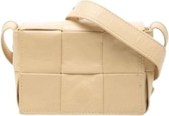 Bottega Veneta Sac bandouli&egrave;re Pre-owned en cuir nappa tress&eacute; - Femme - Pre-owned - Beige - Taille: ONE Size