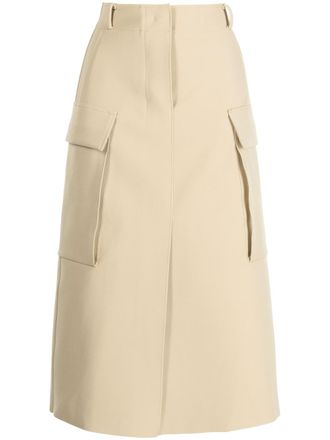 JNBY jupe mi-longue &agrave; taille haute - Marron