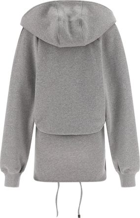 The Attico Hooded Fleece Mini Hoodie - Gray
