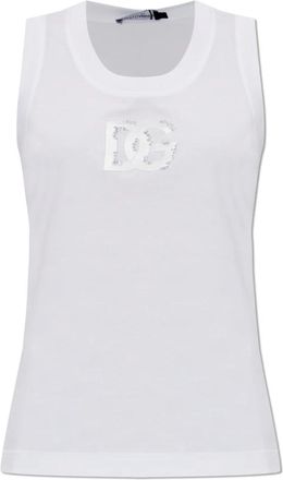 Dolce & Gabbana Femme, Tops, Blanc, Taille: 34 FR D&eacute;bardeur oversize en jersey