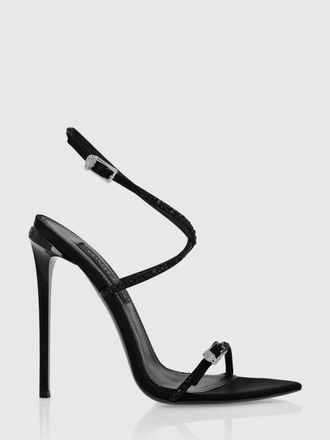 Philipp Plein Sandales &agrave; talon aiguille en satin avec cristaux