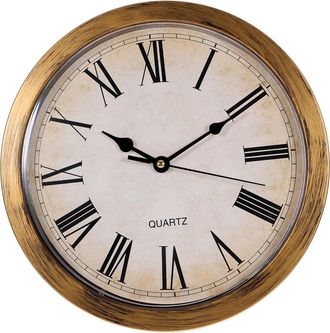 Amosfun Versteckte Wanduhr Mit Stauraum Retro Design Zur Aufbewahrung Von Schmuck Und Wertsachen Installieren Ohne Batterien Gold