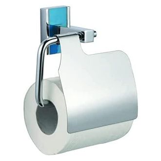 MSV Porte Rouleau Papier WC Mural Alba Zin Chrom&eacute;