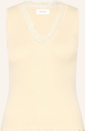 Darling Harbour Darling Harbour Stricktop Mit Spitze gelb