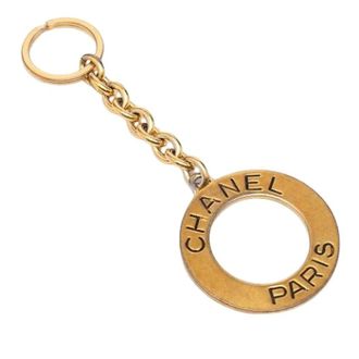 Chanel Porte-cl&eacute;s en m&eacute;tal doccasion - Femme - Pre-owned - Jaune - Taille: ONE Size