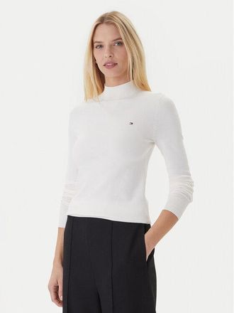 Tommy Hilfiger Rollkragenpullover WW0WW47462 Creme Regular Fit