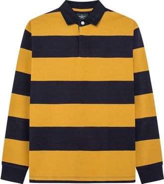 Hackett Heritage H STR Rugby Polo, Bleu (Bleu Marine/dor&eacute;), L Homme