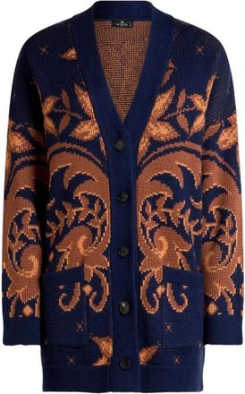 Etro Femme, Pulls, Multicolore, Taille: 36 FR Floral Jacquard Cardigan