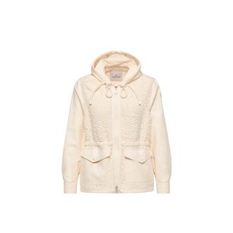 Moncler Moncler Veste &Agrave; Capuche Erable En Boucl&eacute;, Femme, Blanc, Taille: 00