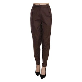 Just Cavalli Femme, Pantalons, Brun, Taille: 36 FR Pantalon de Tailleur Formel Taille Haute et Coupe Fusel&eacute;e
