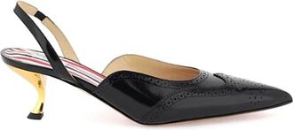 Thom Browne Femme, Chaussures, Noir, Taille: 36 1/2 EU Sandale Chic avec Cha&icirc;ne pour Femmes