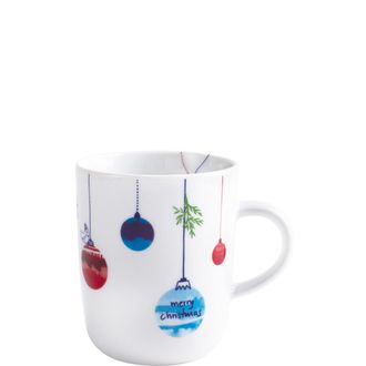 Kahla 575335A11143C Pronto Happy Cups Becher 0,35 l O Tannenbaum hochwertiger gro&szlig;er Kaffeebecher mit Spruch und Motiv Weihnachtsmuster und Weihnachtsdekor 