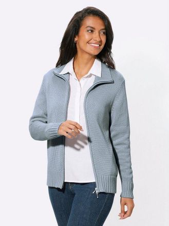 Witt Strickjacke Strickjacke Langarm Materialmix