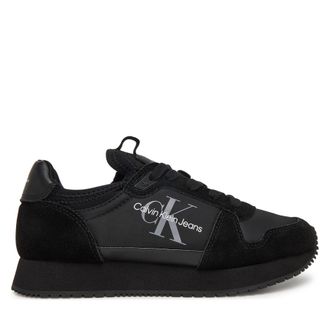 Calvin Klein Jeans Sneakers Calvin Klein Jeans Runner Sock Laceup Ny-Lth Wn YW0YW00840 Schwarz