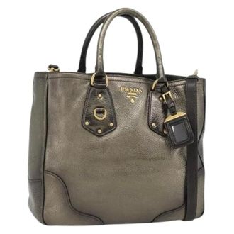 Prada Sac cabas vintage doccasion - Femme - Pre-owned - Jaune - Taille: ONE Size