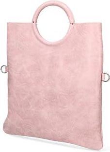 Gave Lux Sac &agrave; main pour femme en cuir v&eacute;ritable Made in Italy 29x30x1 cm GLX228105223FBG, Rose clair, Taille unique