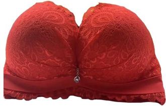 Generic CHJAN Soutien-gorge push-up extr&ecirc;me de 8 cm - Sans armature, coussinets suppl&eacute;mentaires amovibles, lingerie plongeante profonde pour un maximum de lev