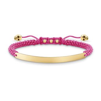 Thomas Sabo Pink/Gold Armband mit Nylon-Akzenten - - Accessories - Damen - Mehrfarbig - ONE SIZE