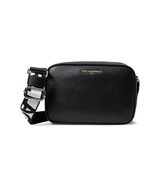 Karl Lagerfeld Damen Maybelle Solid Crossbody Cross Body, Schwarz/Gold