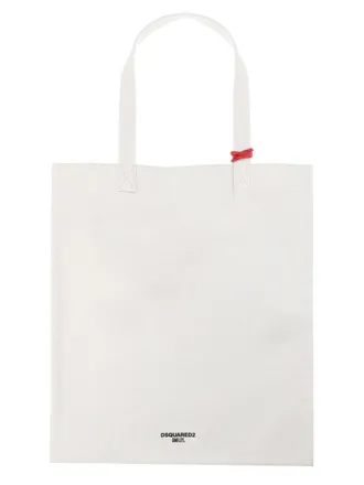 Dsquared2 Mens Tote Bag White Cotton Handbags Hand