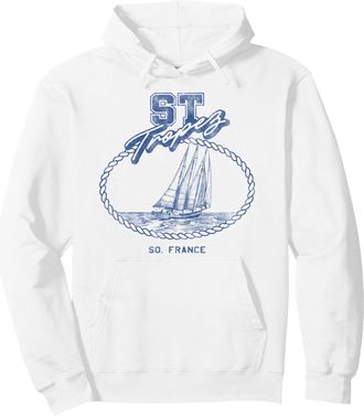 Trendy Apparel ST Tropez SO France Rope Frame Sail Boat Pullover Hoodie