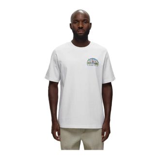 Casablanca Homme, Tops, Blanc, Taille: 2XL T-shirt Rainbow Mushroom