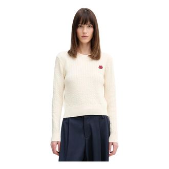 Kenzo Strickpullover mit Rundhalsausschnitt - - Knitwear - Damen - Beige - L