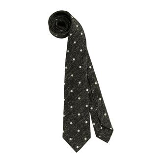 Kiton Homme, Accessoires, Noir, Taille: ONE Size Cravate Lin&eacute;aire 8 CM