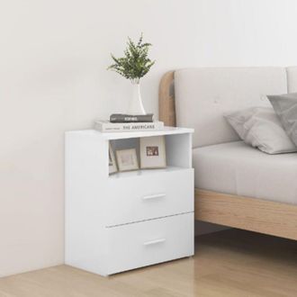 vidaXL vidaXL Table de chevet Blanc 50x32x60 cm